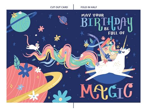 Unicorn Colouring Birthday Card Twinkl Party Twinkl Worksheets Library