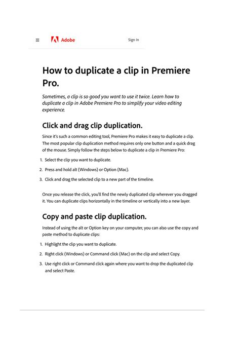 SOLUTION How To Duplicate A Clip In Premiere Pro Easy Step By Step Guide Studypool