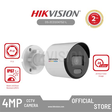 Jual HIKVISION DS 2CD1047G2 L Camera IP CCTV 4 MP ColorVu MD 2 0