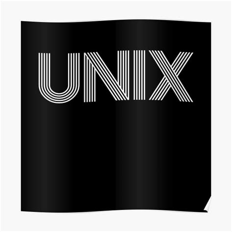 Unix Poster For Sale By Scriptydesigns Redbubble