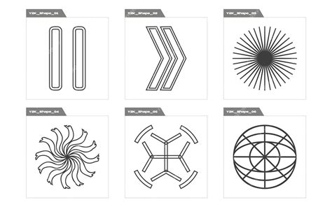 Premium Vector Vector Set Of Y2k Retro Futuristic Graphic Ornaments