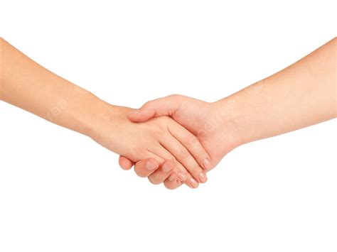 White Background Showcases Two Individuals A Man And A Woman Clasping