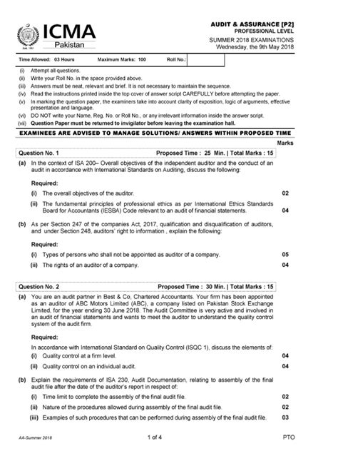 Summer 2018 May 2018 Icmap Question Paper Pdf