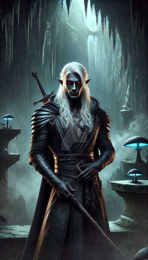 Male Drow Assassin Vaelin Shadethorn By Dzprinceaiart On Deviantart