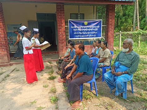 ထန်းတပင်မြို့နယ်၌ သွေးတိုး၊ ဆီးချို၊ နှလုံးသွေးကြောကျဥ်းရောဂါ ဝေဒနာရှင်များအတွက် ကျန်းမာရေးစောင့