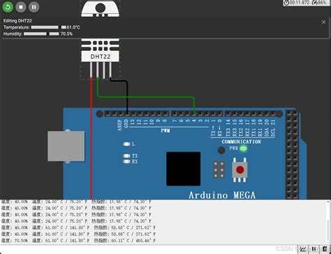 Wokwi Arduino Mega 2560 使用dhtxx设计温湿度检测系统使用wokwi软件进行温湿度传感器实验的具体步骤 Csdn博客