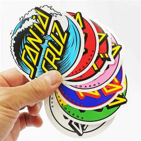 Santa Cruz（サンタクルーズ） スケボー ステッカー ドットロゴ 約8x8cm Santa Cruz Dot Logo Sticker