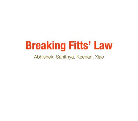 Breaking Fitts Law Pdf