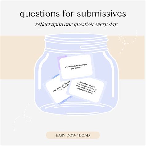 Questions For Submissives Printable BDSM Journal Prompts D S Relationship Self