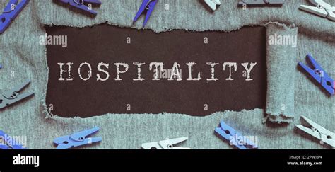 Writing Displaying Text Hospitality Word Written On The Friendly And