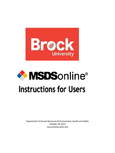 Msds Online Instructions Pdf Information Science Computing