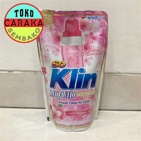 Promo So Klin Liquid Softergent 750ml Power Clean Action Sakura