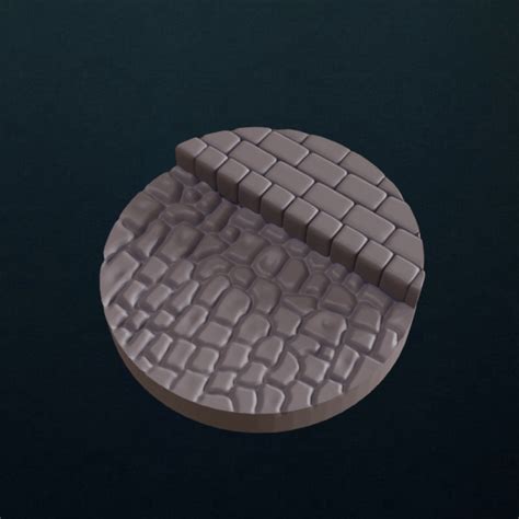 3d File European Cobblestone And Rubble Scenic Bases 25mm Set・3d