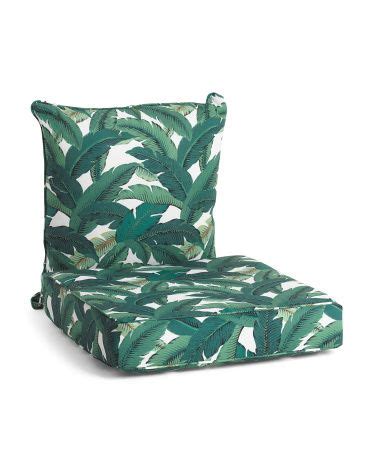 2pc Indoor Outdoor Palms Deep Seat Cushion Set Outdoor Pillows