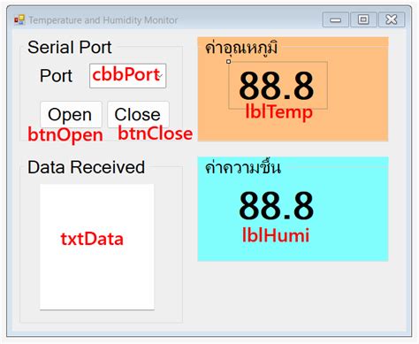สอน Visual C บทที่ 3 Esp32 แสดงค่าอุณหภูมิและความชื้น Dht11 By Narin