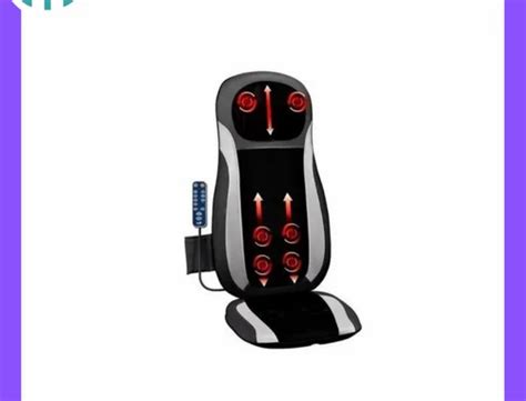 Black Leather Car Seat Massager With Neck Back And Seat Arogya Marketing