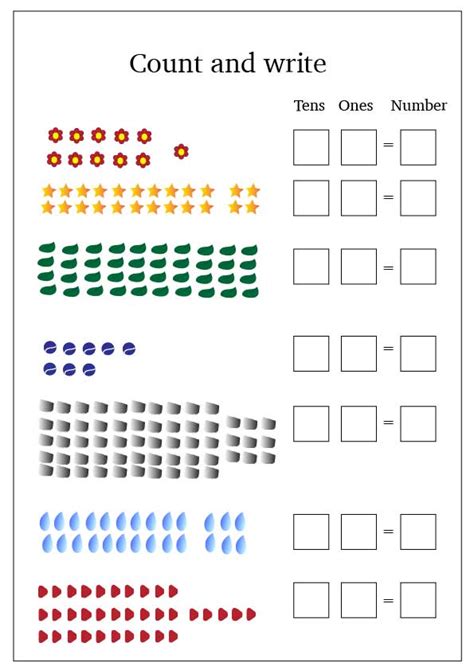 Count And Write 01 Pens N Grids