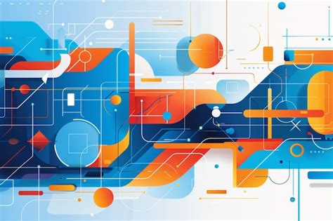 Dynamic Abstract Representation Of Technical Customer Support Blue Light Blue Orange And Light