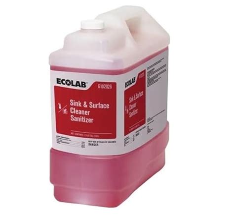Ecolab Sink And Surface Cleaner Sanitizer 2 5 Gallon Want It All