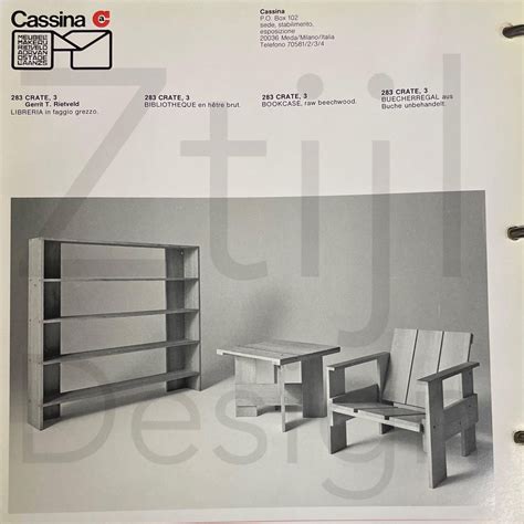 Crate Chair By Gerrit Thomas Rietveld For Cassina 1980s For Sale At Pamono
