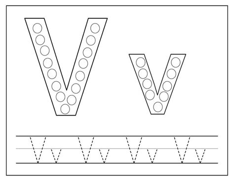 Printable Letter V Tracing Printablelib