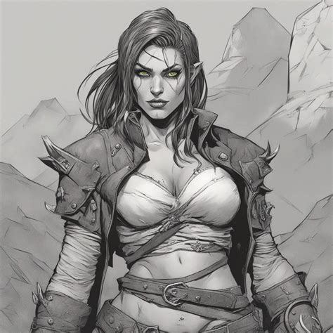 Sexy Female Half Orc By Zerosix Twoforty On Deviantart