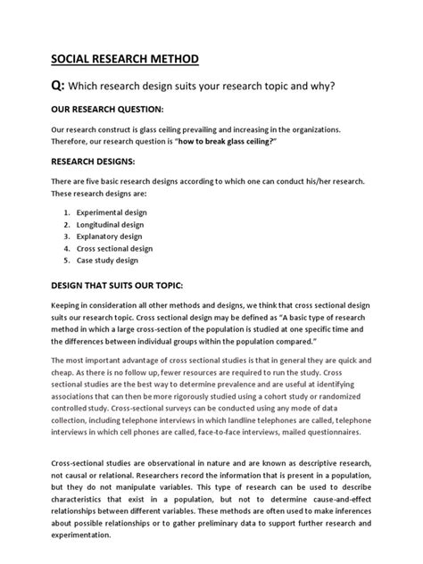 Social Research Method Pdf Research Design Experiment