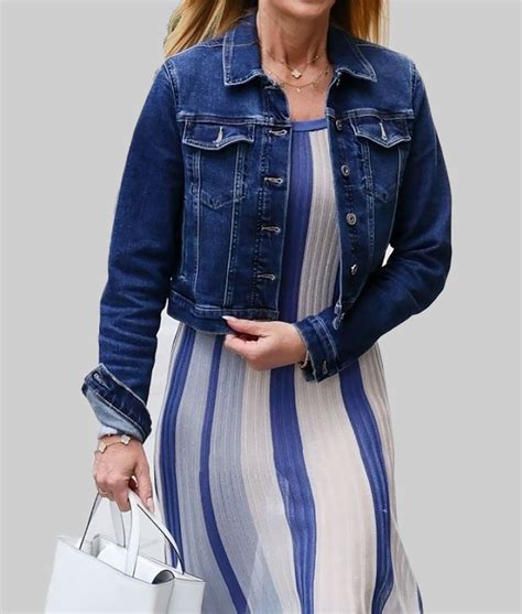 Amanda Holden Blue Denim Cropped Jacket Boss Jackets