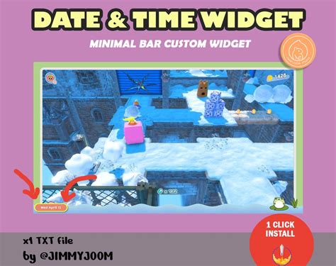 Date And Time Widget For Twitch Streaming Custom Widget Etsy