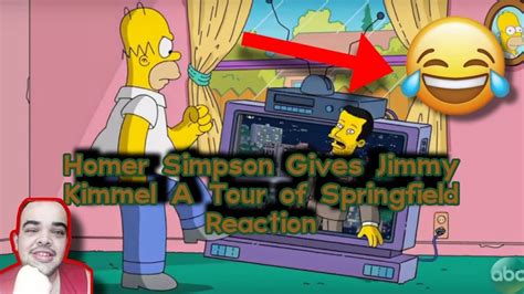 Homer Simpson Gives Jimmy Kimmel A Tour Of Springfield Reaction And