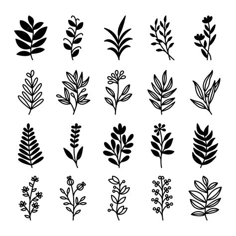 Premium Vector Set Of Leaves Illustration Vector