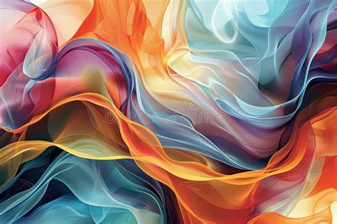 Abstract Illustration Of Fluid And Dynamic Forms Expressing The