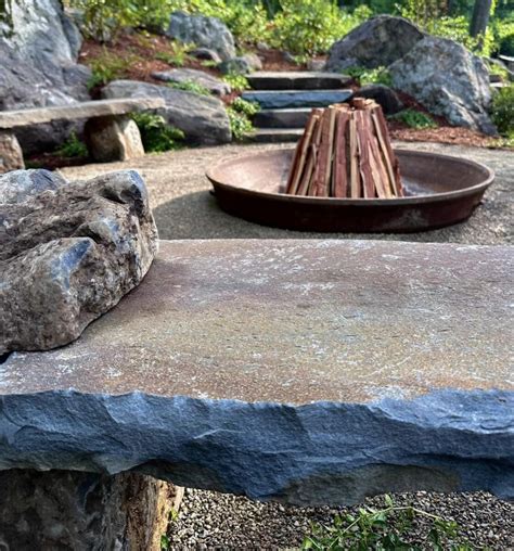 Boulder Benches And Boulder Bird Baths Handmade And Unique