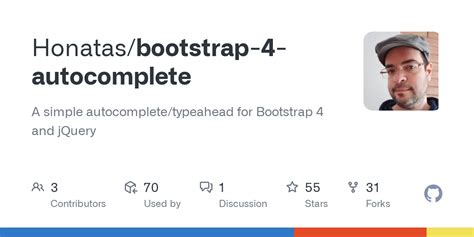 Github Honatasbootstrap 4 Autocomplete A Simple Autocomplete