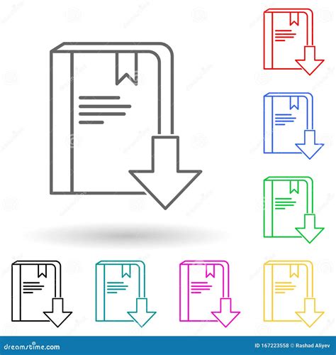Download A Book Multi Color Style Icon Simple Thin Line Outline Vector Of Books And Magazines