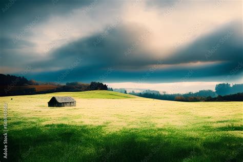 Moody Landscape Aesthetic Environment Stock Illustration Adobe Stock