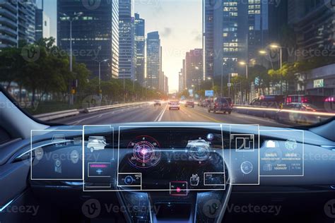ai generated modern smart car technology intelligent system using heads