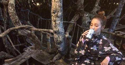 산다라박 필리핀 온천서 맥주 한잔의 여유 좋다