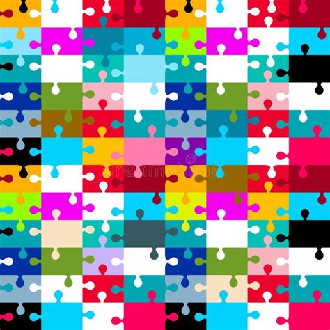 Seamless Vector Jigsaw Puzzle Stock Illustration Illustration Of