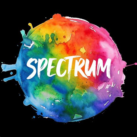 Vibrant Rainbow Typography Design On Black Background Logo Playground
