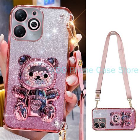 ปลอก Infinix Smart 8 X6525 Hot 40i Tecno Spark Go 2024 Bg6 Spark 20c Pop 8 กรณีelectroplating