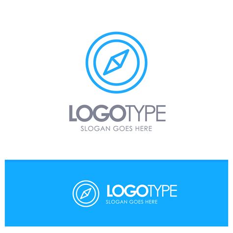 Compass Location Map Blue Outline Logo Place For Tagline 14386985 Vector Art At Vecteezy