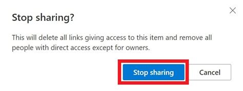Microsoft How To Stop Sharing OneDrive Files And Folders ELearning Support And Resources
