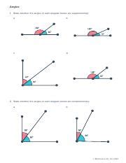 Understanding Angles: Complementary, Supplementary, and Triangles | Course Hero