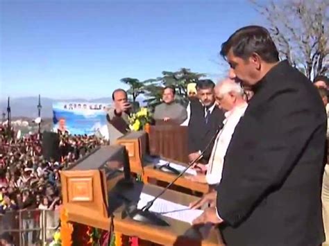 Sukhwinder Singh Sukhu And Mukesh Agnihotri Oath Ceremony In Himachal
