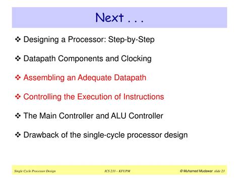PPT Single Cycle Processor Design PowerPoint Presentation Free Download ID