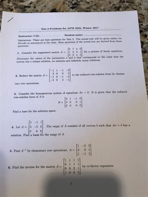 solved i need problems 1 6 answered with all steps to make