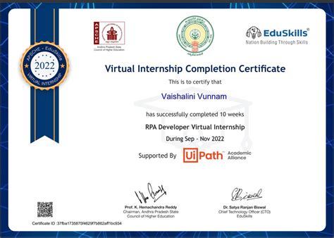 Vaishalini Vunnam On Linkedin Eduskills Uipath Uipathcommunity
