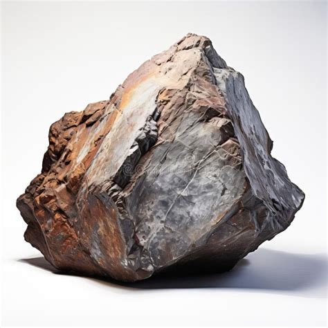 Shiny Bumpy Rock Texture Against Solid White Background Image Stock
