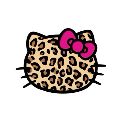Sticker Y2k Aesthetic Pink Leopard Hello Kitty 3 I 2025 Saker Att